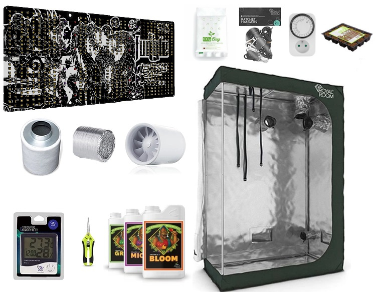 Growbox Set LED Grow The Jungle Nemesis 200W Dimmable + RoyalRoom® 120x60x180cm | GROWBOX SET ...