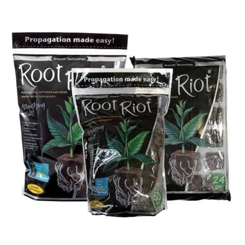 Growth Technology Root Riot 50 cubes - organic starter cubes for seeds and cuttings 50 ...