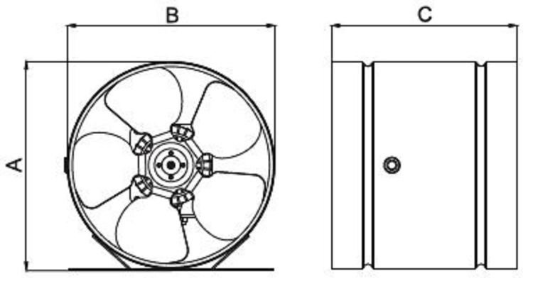 Inline ventilator airRoxy aRw 150mm 180m3/h | Equipment \ Ventilation ...