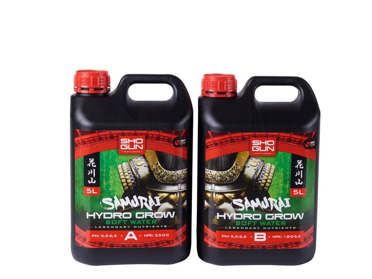 Shogun Fertilisers Samurai Hydro Grow 2x5L Soft Water (A&B) 10 ...